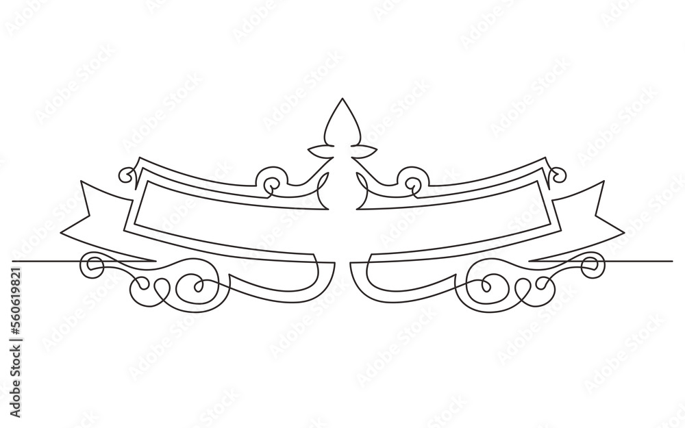 continuous line drawing symmetrical vignette design 7 - PNG image with ...