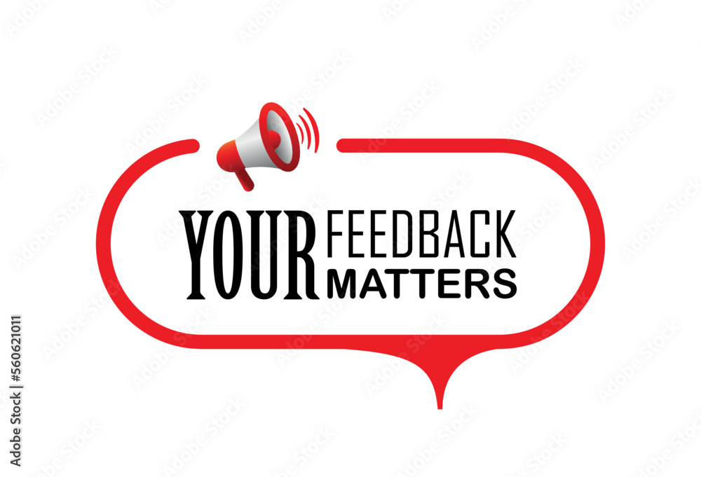 your feedback matters sign on white background Stock Vector | Adobe Stock