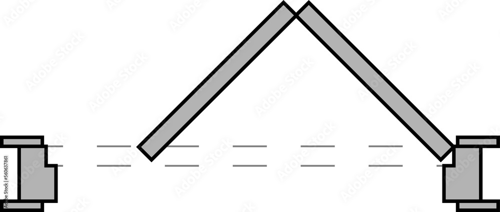 Door for floor plan top view. Architectural element for interior ...
