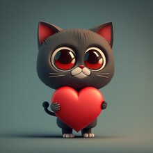 Love Cat Hearts Valentine Free Stock Photo - Public Domain Pictures
