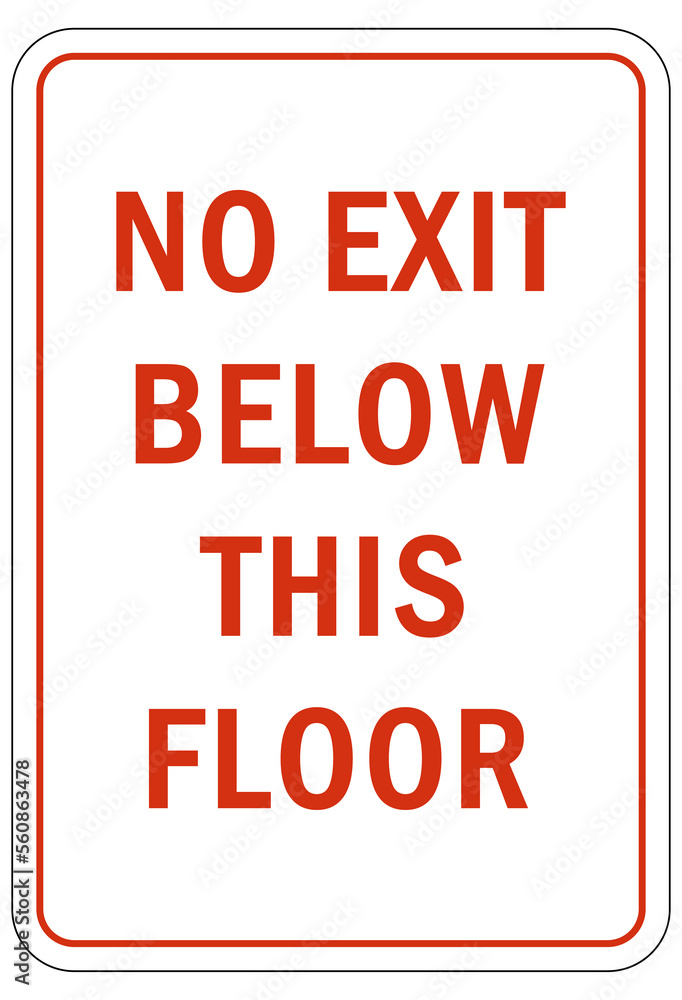 Not an exit sign and labels Stock Vector | Adobe Stock