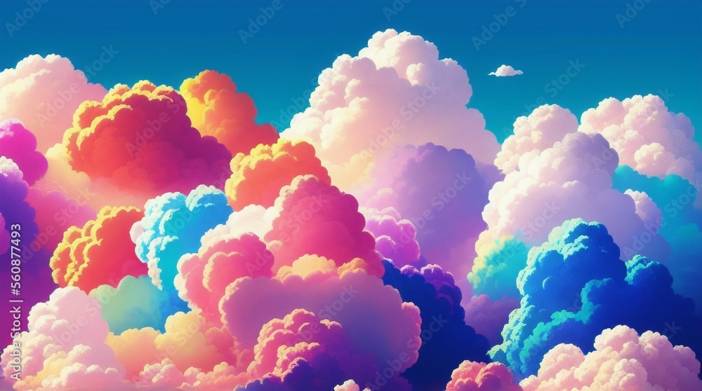 Colorful cloud wallpaper 4k Stock Illustration | Adobe Stock