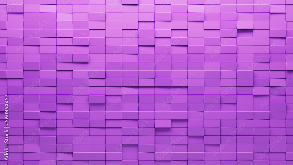 Polished, Rectangular Wall background with tiles. Purple, tile ...