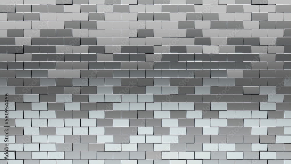 Luxurious Tiles arranged to create a 3D wall. Polished, Rectangular ...