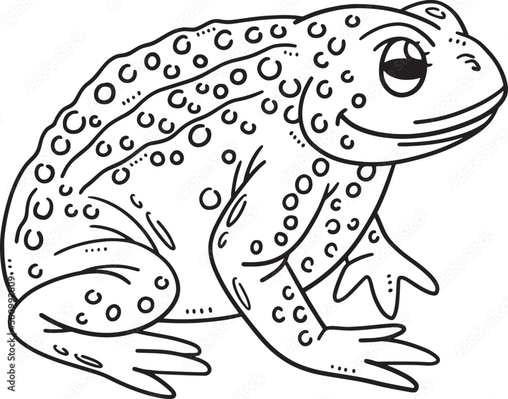 Mother Frog Isolated Coloring Page for Kids Stock Vector | Adobe Stock