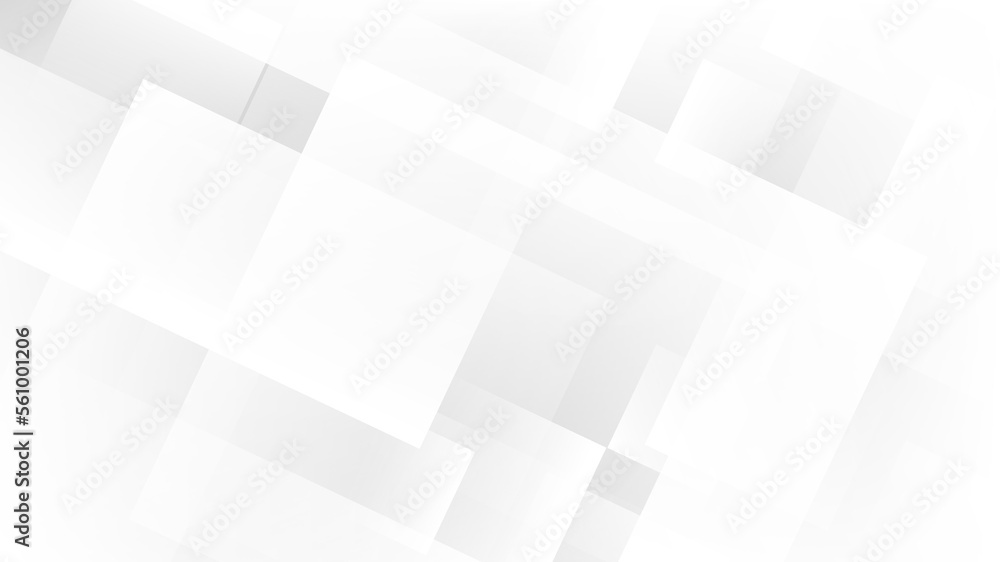 Abstract white and gray squares pattern overlapping layer background ...