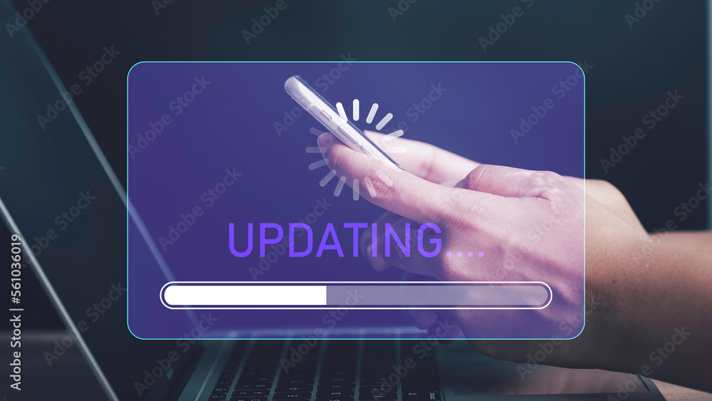 Installing Software Update Process Operating System Upgrade Concept