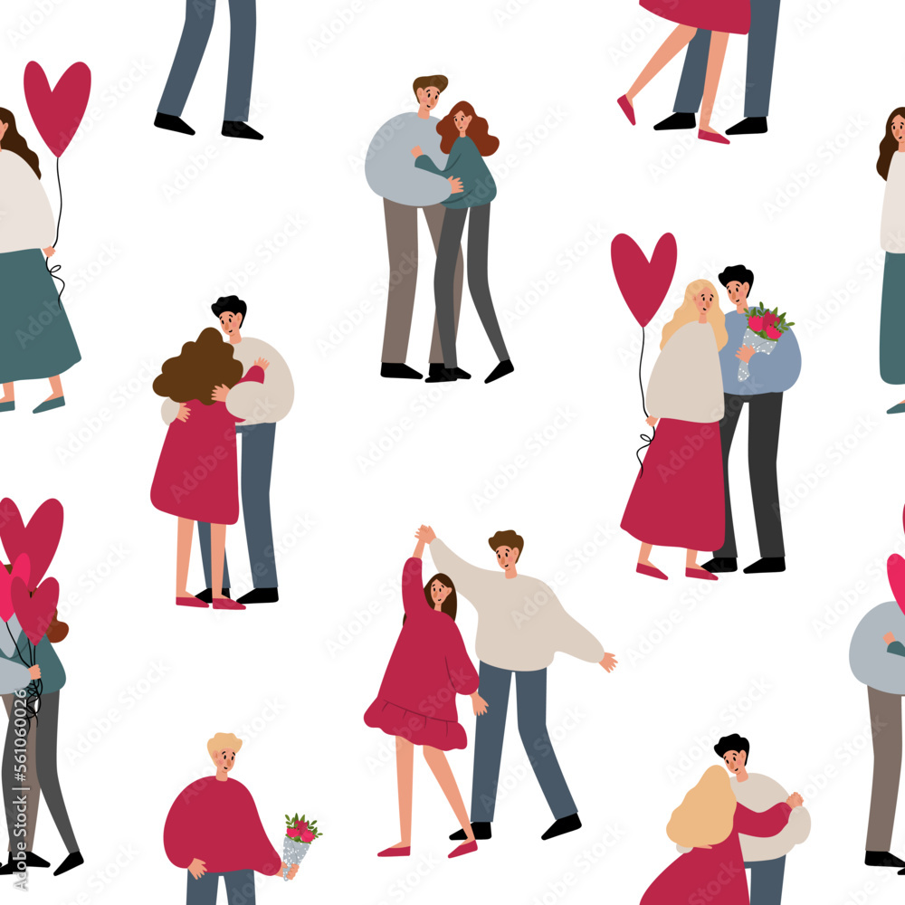 valentines day seamless pattern, heart png digital paper, couple love ...