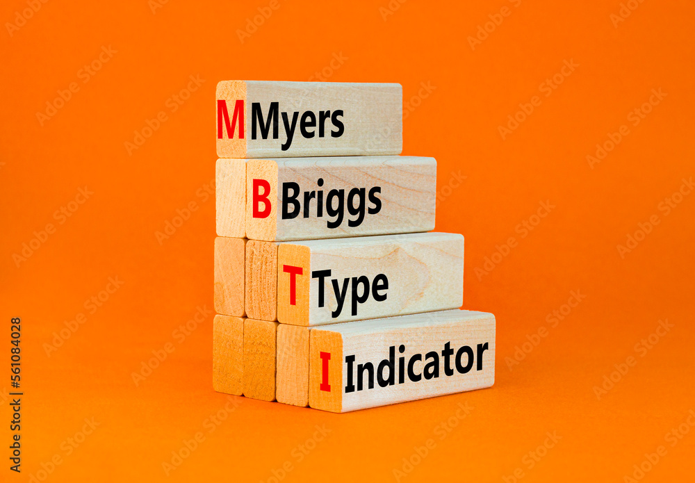 MBTI Myers Briggs type indicator symbol. Concept words MBTI Myers ...