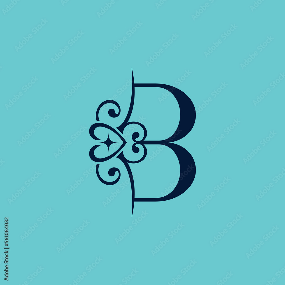 Beauty Queen Royal Gold Logo Design Letter B Stock Vector Adobe Stock 8338