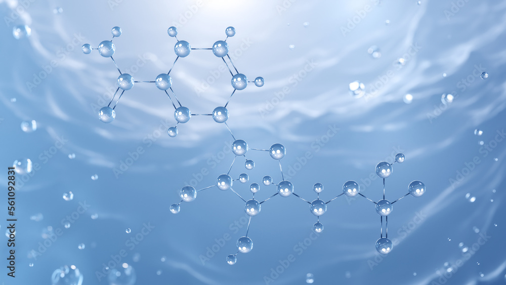 nicotinamide mononucleotide molecular structure, 3d model molecule, NMN ...