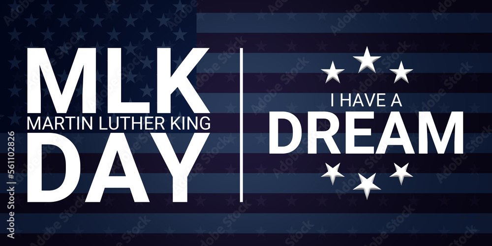 Martin Luther King Jr. Day typography greeting card design, MLK Day lettering inspirational ...