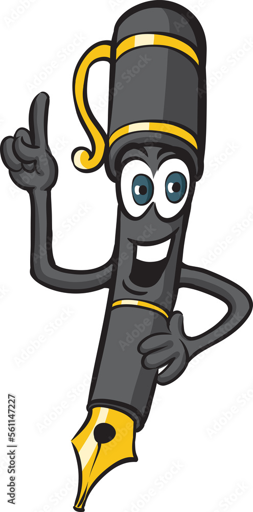cartoon fountain pen character - PNG image with transparent background ...