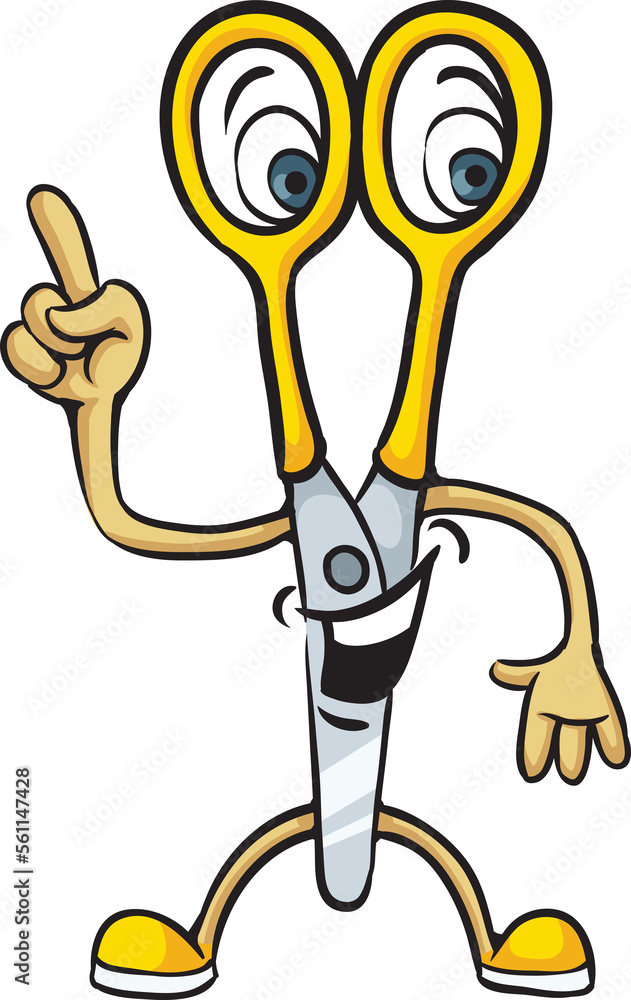 cartoon scissors character - PNG image with transparent background ...