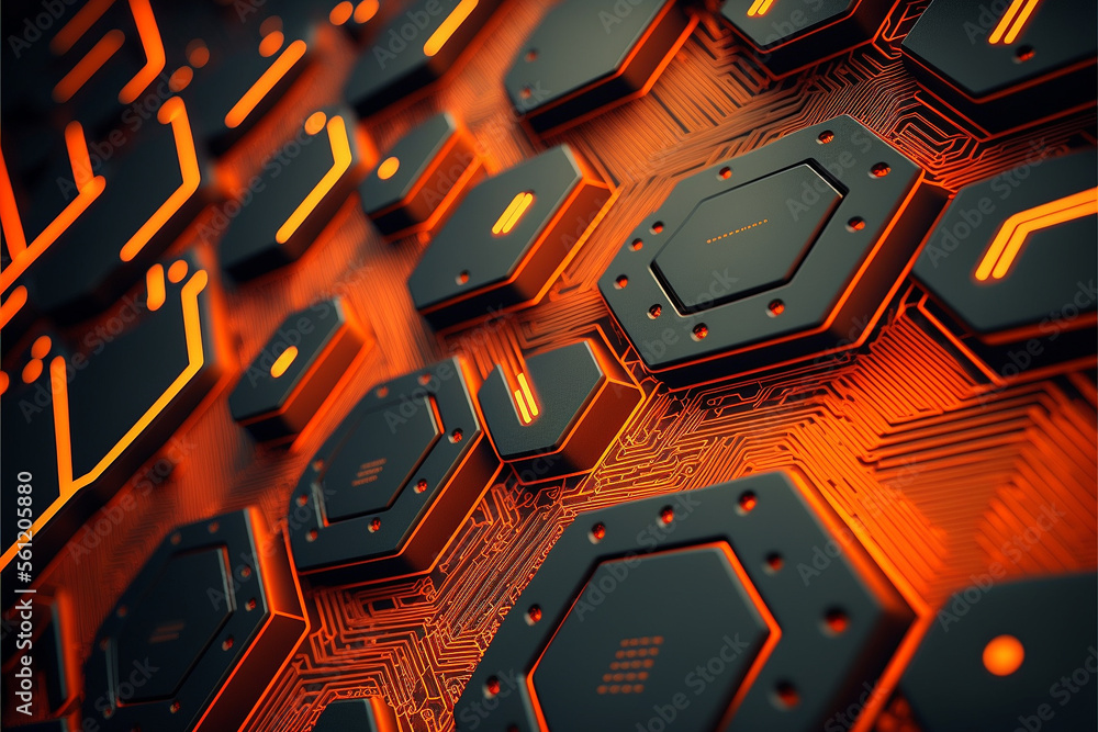 electronic circuit board Digital technology background. Futuristic ...