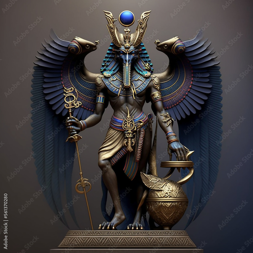 Ancient Egyptian mythology. Shai, the ancient Egyptian mythological god ...