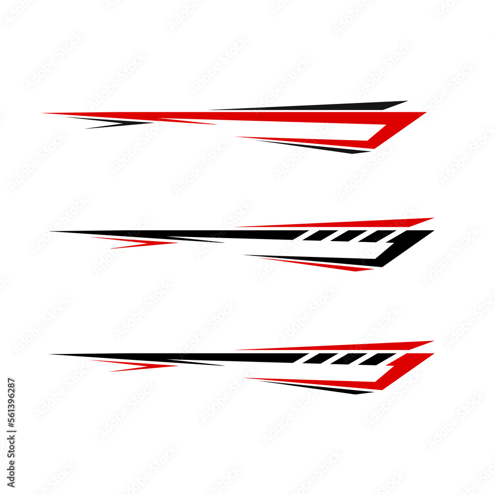 racing car sticker design vector. car body sticker Stock Vector | Adobe ...