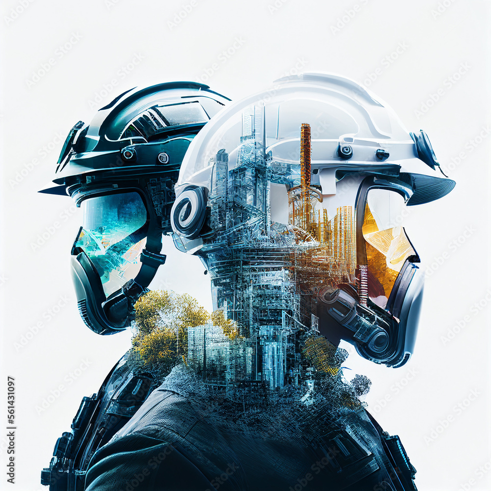 Future Gas mask of Oil refinery plantand Gas Industry construction ...