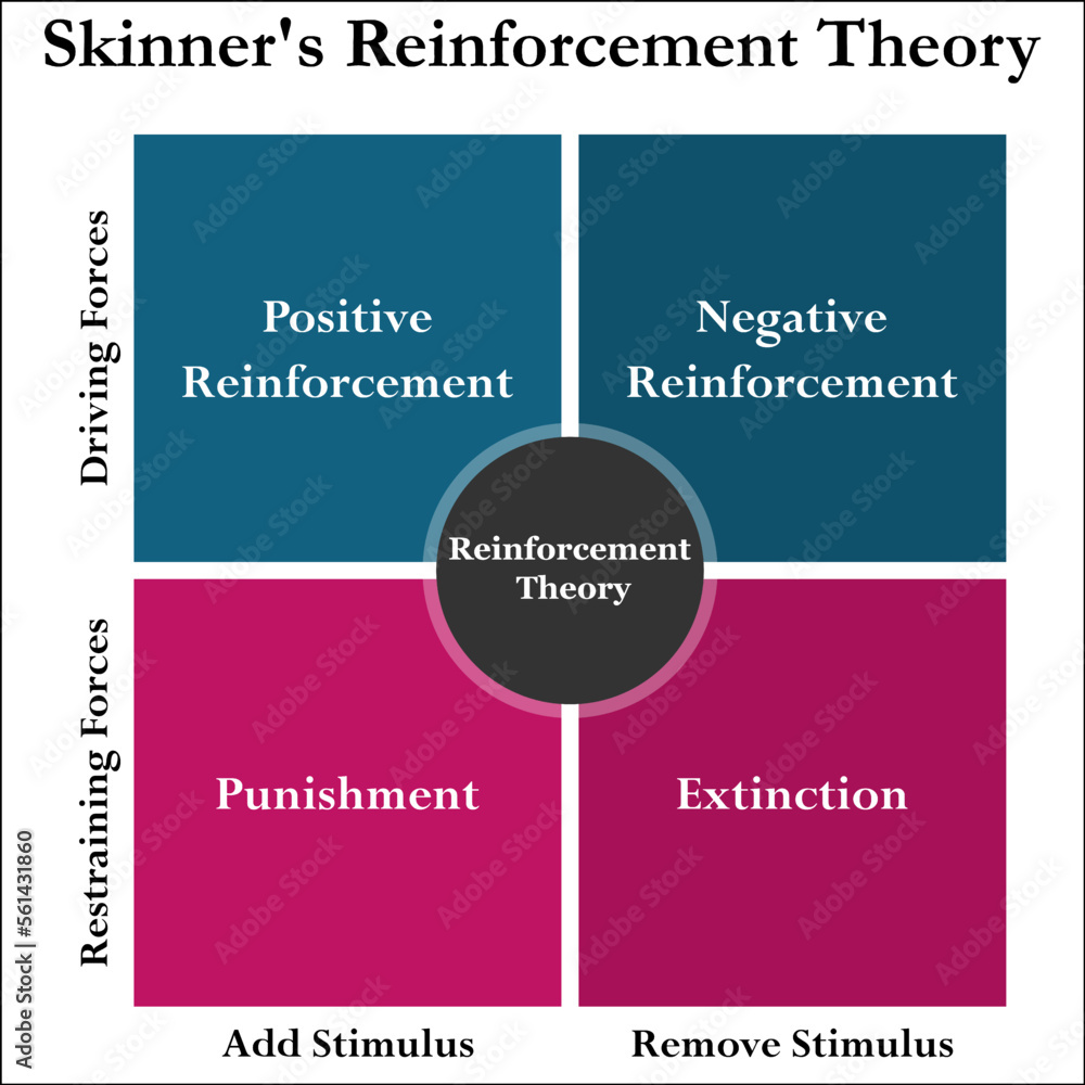 Skinner's Reinforcement theory in a matrix infographic theory Stock ...