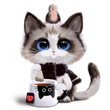 Catbird Drawing Art Free Stock Photo - Public Domain Pictures