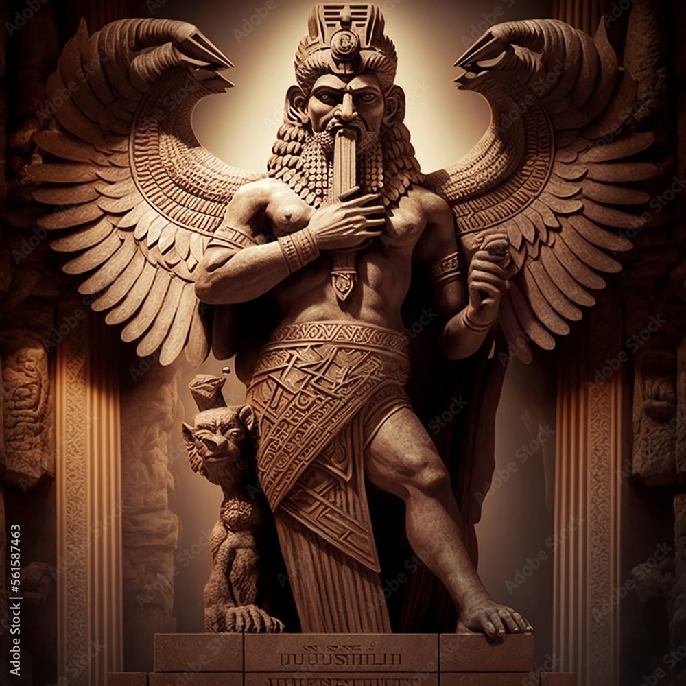 Ancient Sumerian mythology. Utu,ancient Sumerian mythological god ...