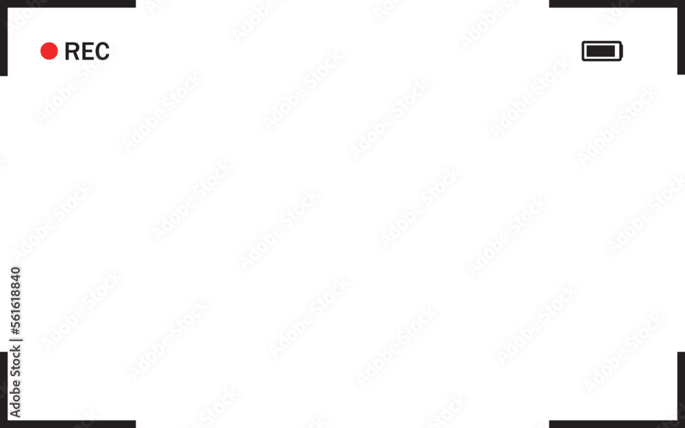 Camera viewfinder. Video camera screen. video camera display. Camera ...