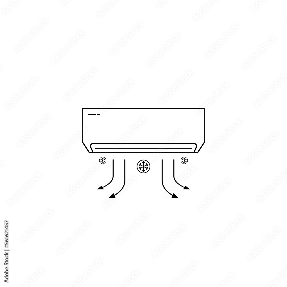 Air conditioner icon vector graphics Stock Vector | Adobe Stock