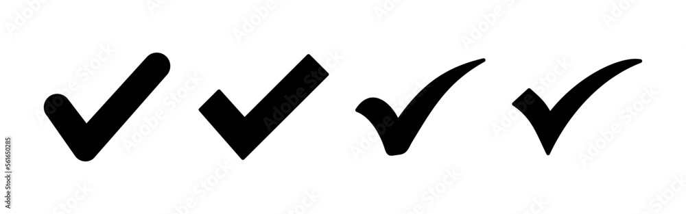 Check mark icon vector for web and mobile app. Tick mark sign and ...