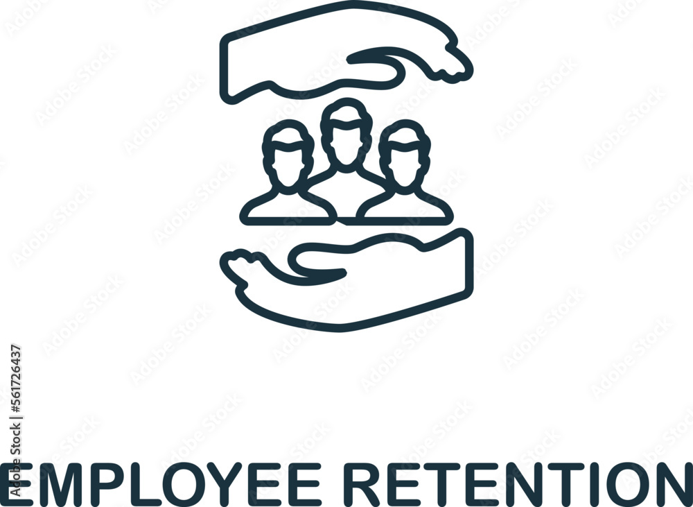 Employee Retention icon. Monochrome simple Recruitment icon for ... Employee Retention icon. Monochrome simple Recruitment icon for ...
