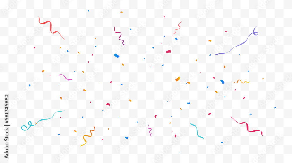 Confetti Background. Festive Backdrop. Party Design With Colorful ...