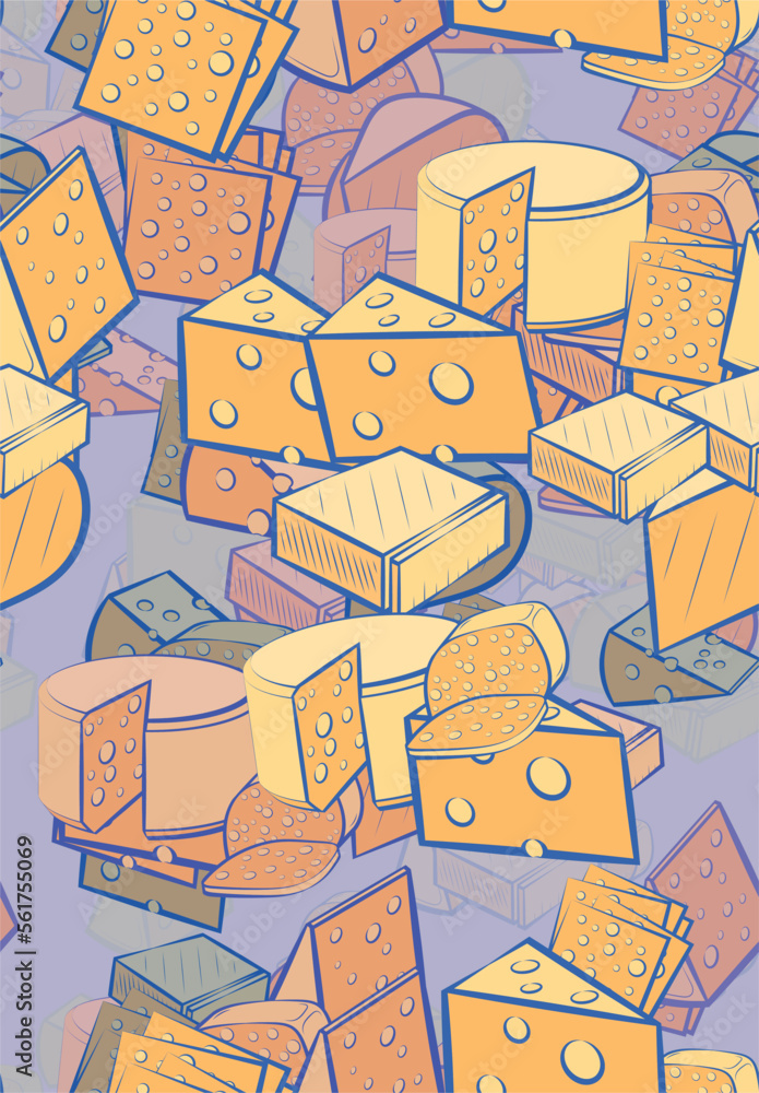 Background pattern abstract design texture. Seamless. Cheeses. Theme is ...