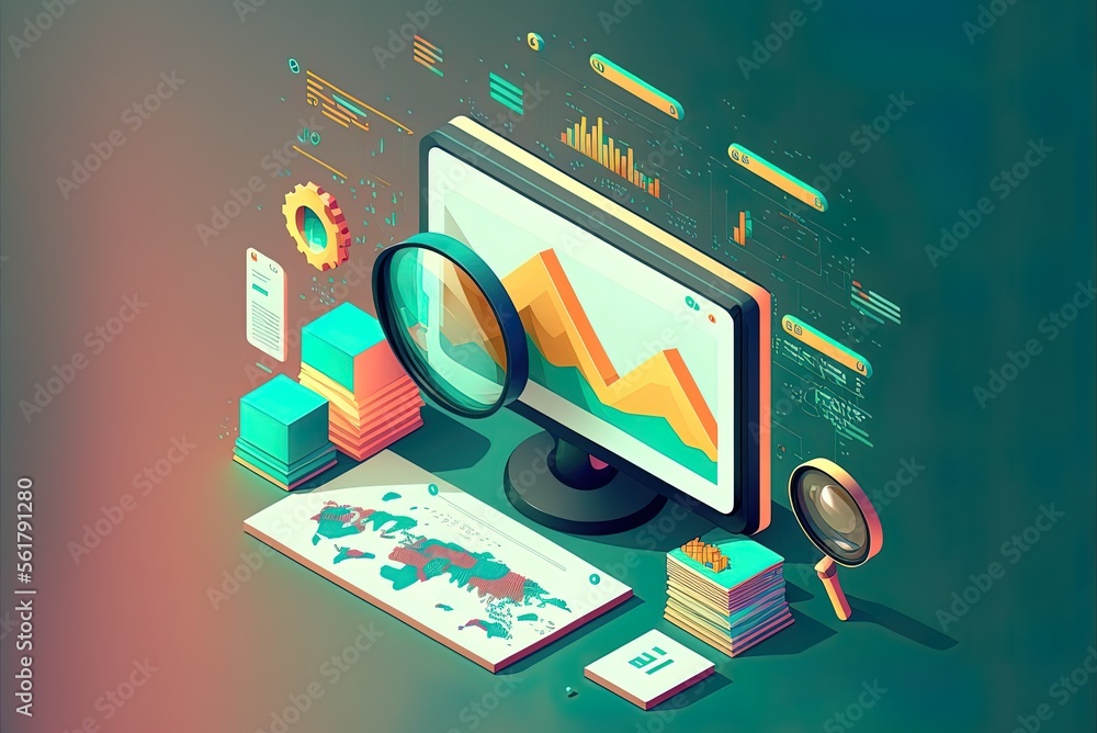 Ranking in search engines isometric diagram. optimization (search ...