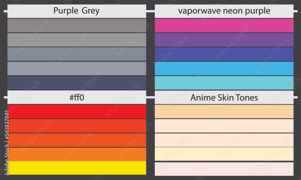 Color Palettes A color palette is a set of colors used in a design or ...