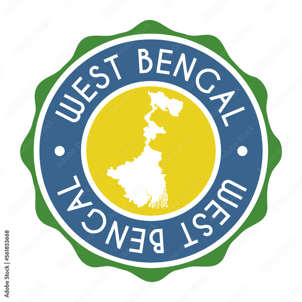 West Bengal, India Badge Map Vector Seal Vector Sign. National Symbol ...