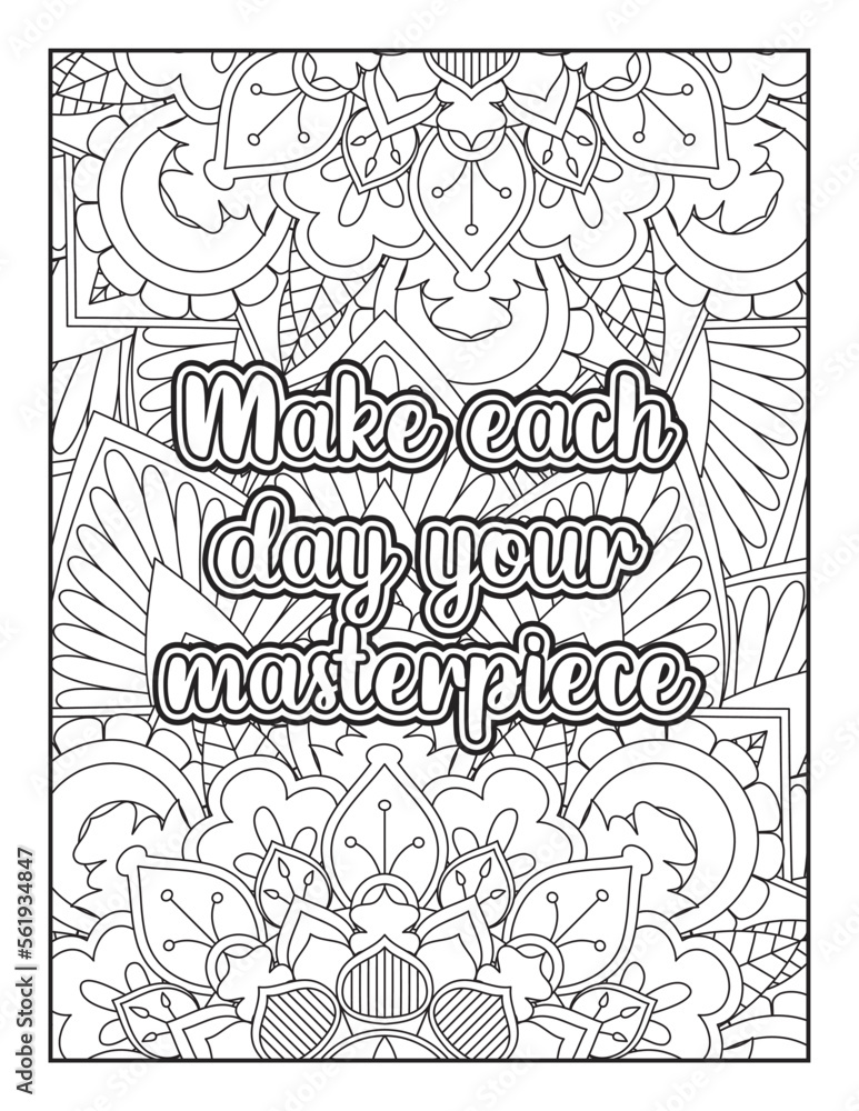 Vektor Inspirational Quotes, Quotes Coloring Page, Positive Quotes ...