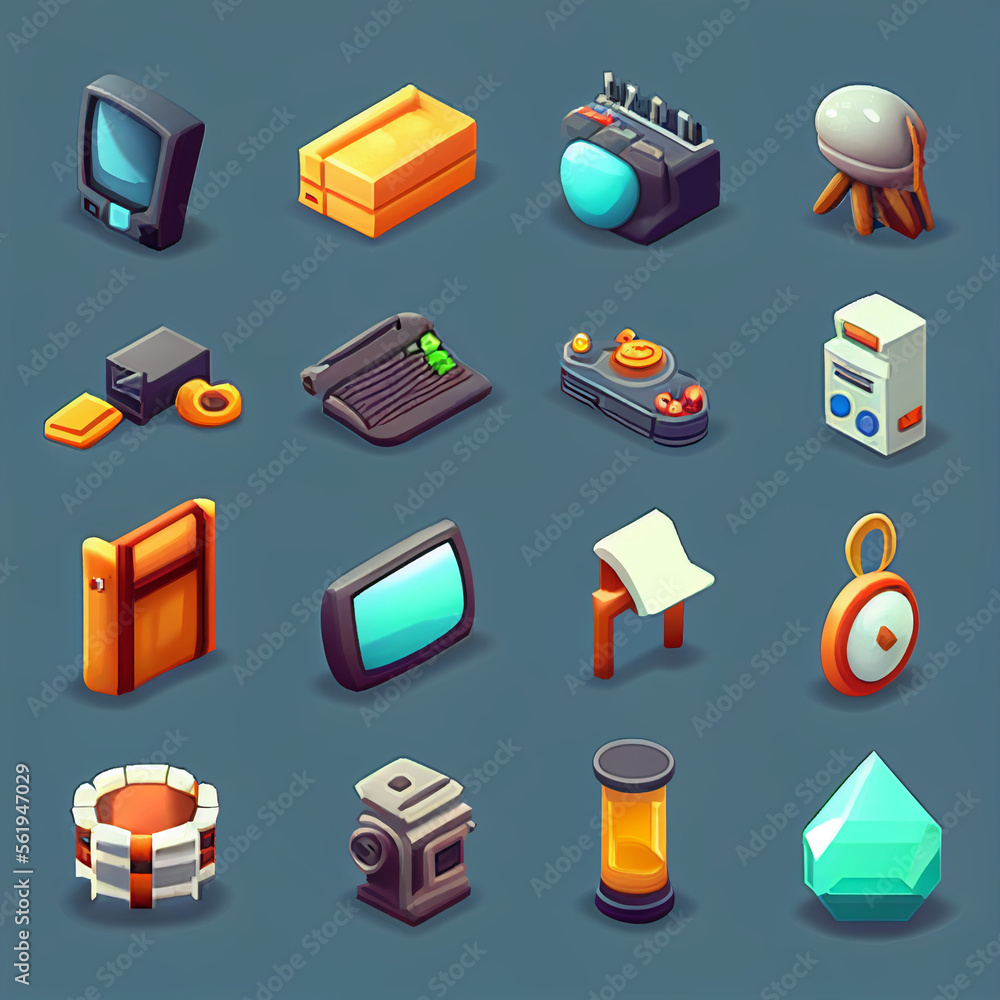 2D Game Asset Pack, 2D Platformer Game Assets, 2D Game Asset Pack Stock ...