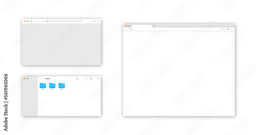 Web browser window template. Mockup of web site screen. Template of ...