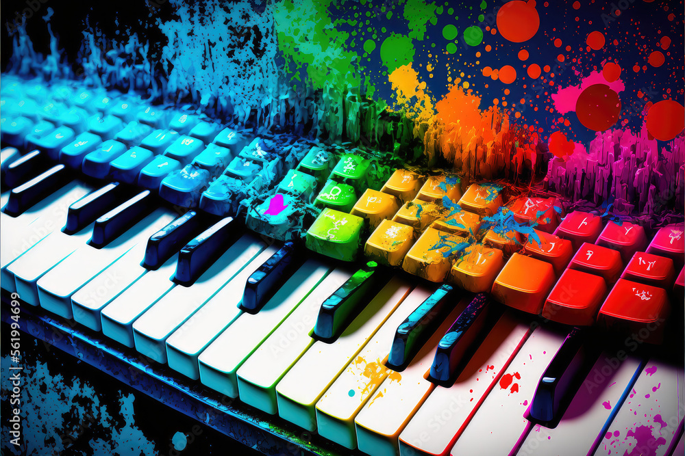 Abstract Piano Keyboard Background - High Resolution, Seamless ...