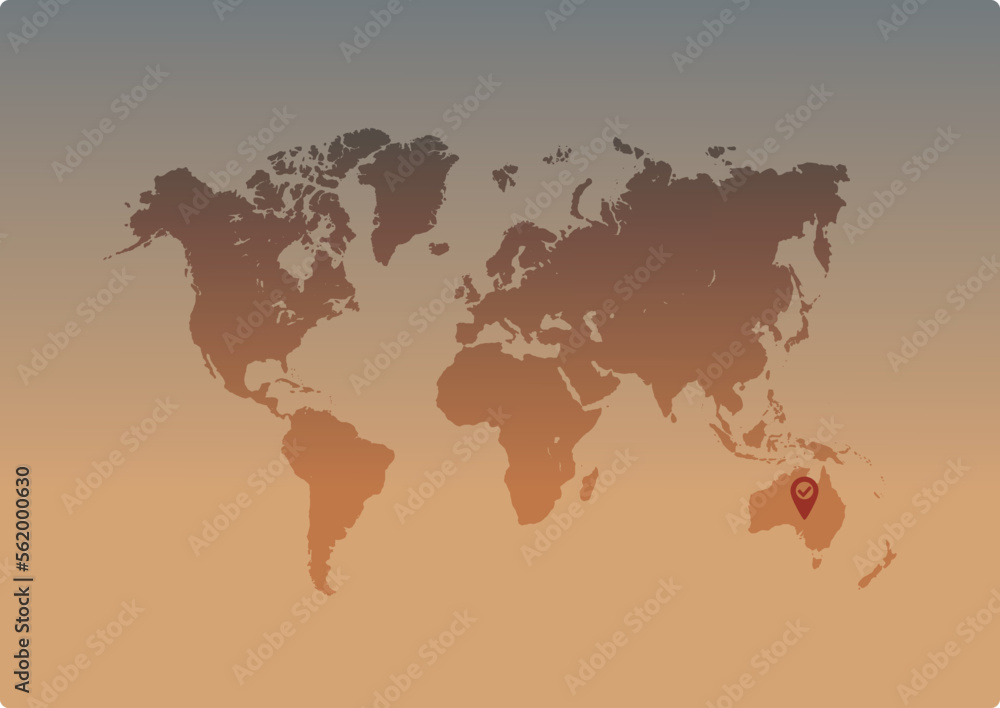 Vektor World map with airplane vector illustration airplane route on ...