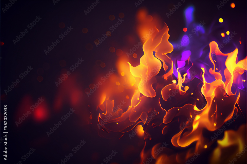 Fire background. generative ai Stock Illustration | Adobe Stock