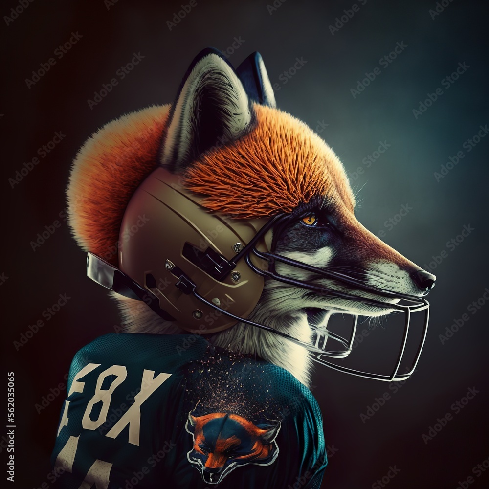 Animals like nfl players like wild animals are strong fox Stock ...