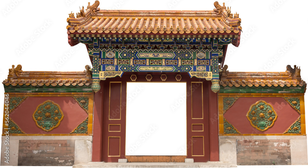 Isolated PNG cutout of a beautiful Chinese gate on a transparent ...
