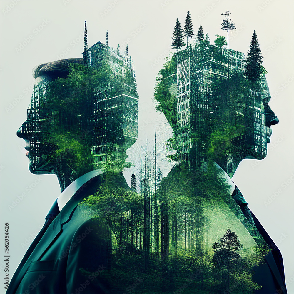 Business Team Work partnership harmony. Environmental technology ...