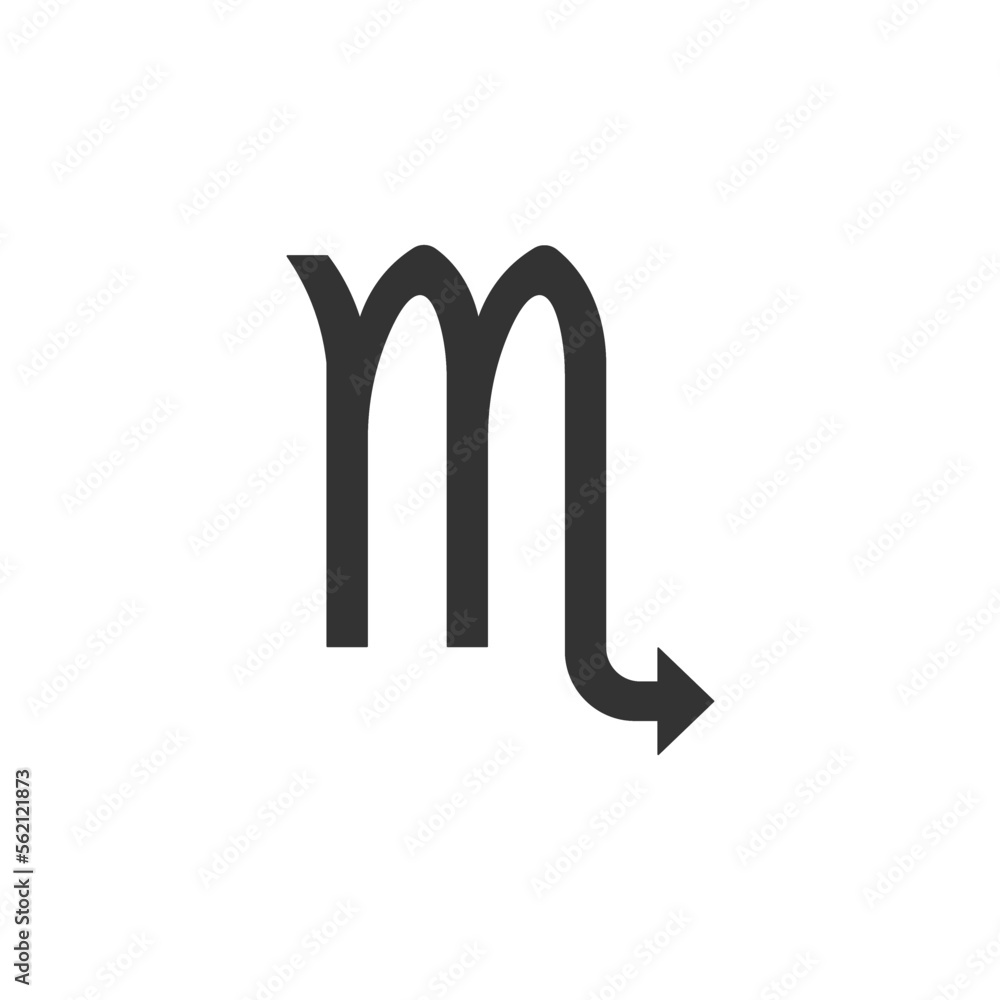 Scorpio zodiac sign icon. Astrology symbol modern, simple, vector, icon ...