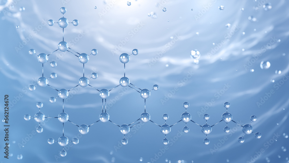 tetrahydrocannabinol molecular structure, 3d model molecule, delta-9 ...