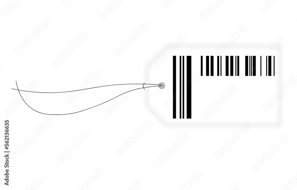 barcode tag made of barcode or bar code with labeling on PNG white ...