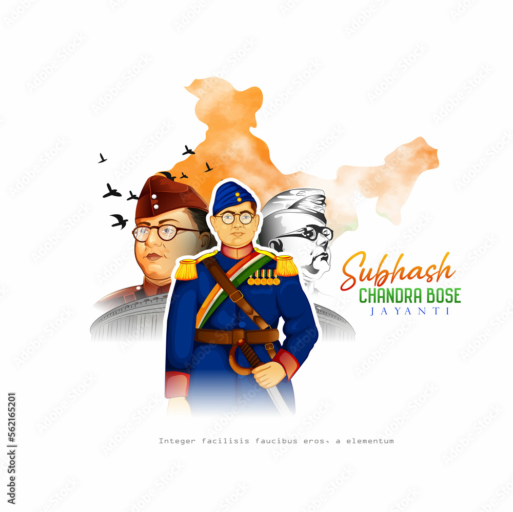 illustration of Indian background with Nation Hero and Freedom Fighter ...