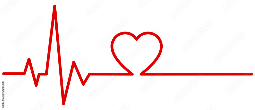 heartbeat icon on isolated transparent background. heart beat pulse ...