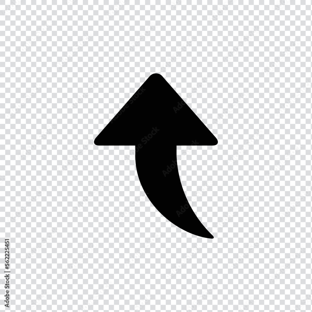 Up arrow filled icon in transparent background, basic app and web UI bold line icon, EPS10 の ...