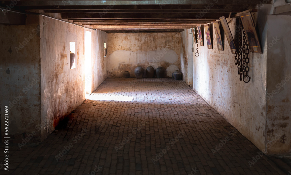 The ancient Basement prison at the north of Thailand. At the present is ...